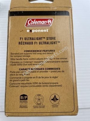 Old Coleman Parts > Coleman exponent F1 Ultralight Stove